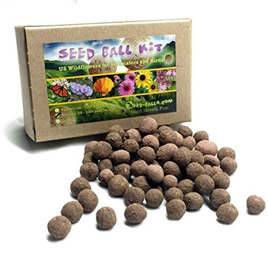 US Native Wildflower Seed Ball Kit. Makes 100 Wildflower Seed Bombs for ...