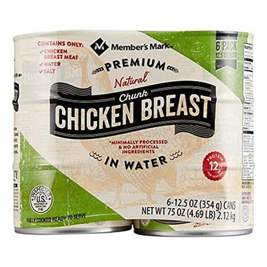 Member's Mark Premium Chunk Chicken Breast -12.5 Ounce 6 Count ...