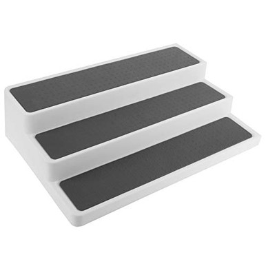 3 Tier Spice Rack Expandable Step Shelf Kitchen Organizer for Cabinet ...