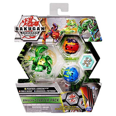 Bakugan Starter Pack 3-Pack -Ventus Aurelus Pegatrix x Goreene- Armored Alliance Collectible ...