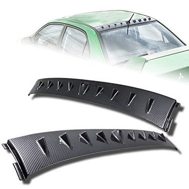 EPARTS 1 Piece Rear Window Roof Spoiler Carbon Fiber Style Shark Fin ...