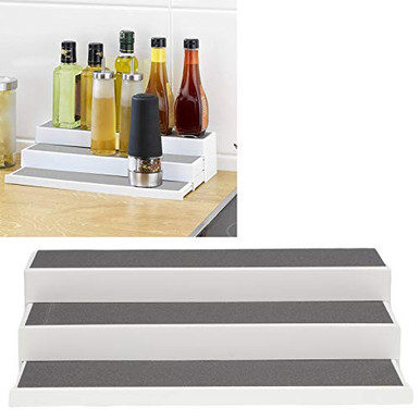 3?Tier Expandable Spice Rack for Cabinet Step Shelf Modern Spices ...
