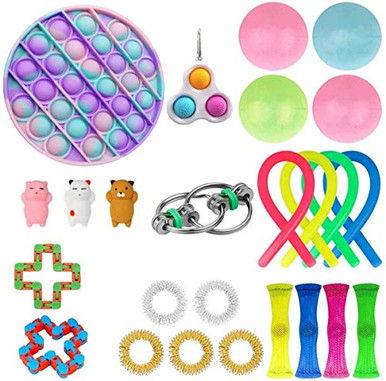 Fidget Pack Cheap Toys Set with Sensory Simple Dimple Pop Bubble ...