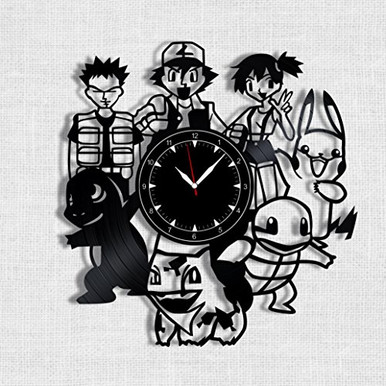 Pokemon Vinyl Record Clock - Pokemon Wall Clock - Best Gift for Fans ...