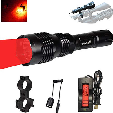 WINDFIRE WF-802 Tactical Flashlight Waterproof 350 Lumens 250 Yard Long ...