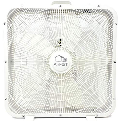 20" inch Box Fan - 3 Settings Carry Handle White Square Fan ...