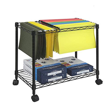 4HOMART File Cart Portable Multimedia Cart Rolling Cart Mobile Filing ...