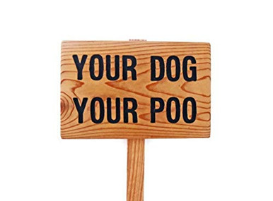 YOUR DOG YOUR POO Sign No Poop Sign Outdoor Marker Yard Art Warning ...