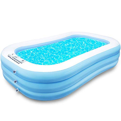 Future Way Family Inflatable Pool 82 x 55 x 22 Inch Rectangle Swimming ...