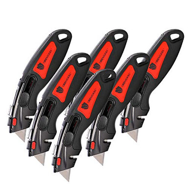 ORIENTOOLS Utility Knife Box Cutter Auto Retractable for Heavy Duty ...