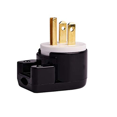 [2PACK] 90 Degree USA Canada Male Plug Nema 5-15P 3 Pole Angle DIY Plug ...