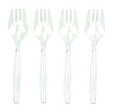 DecorRack 4 Plastic Serving Forks -BPA Free- Plastic Mixing and Serving ...