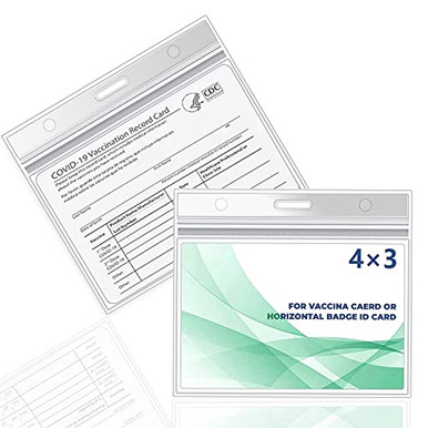 Clear Vaccination Card Protector 4x3 in- Upgrade CDC Immunization ...