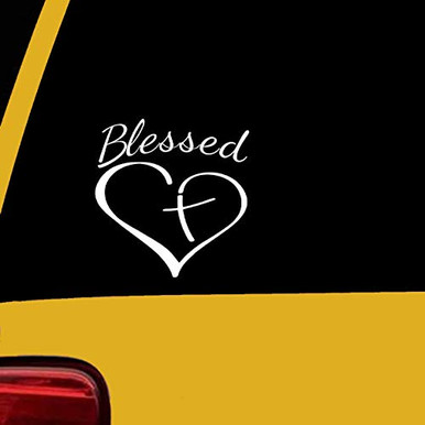 HorizonT Rainbow Animated Design Blessed Cross and Heart Christian ...
