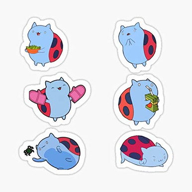 CatBug colleciton Sticker - Dye Cut Sticker Vinyl Decal - Just Peel off ...