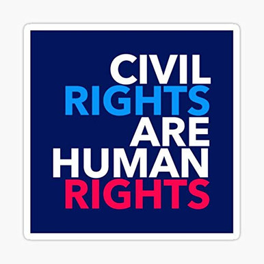 Civil Rights are Human Rights Sticker - Dye Cut Sticker Vinyl Decal ...