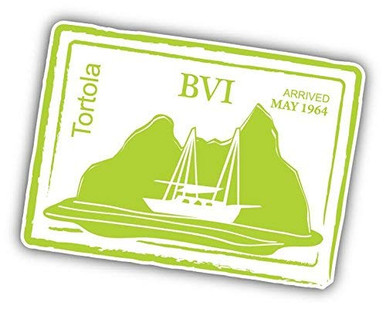 BVI Passport Stamp Retro Sailing Sticker Decal Design - Dye Cut Sticker ...