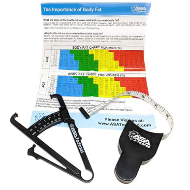 2pc Body Fat Caliper Fat Measuring Caliper Combo Set - Body Fat- Weight ...