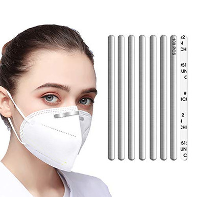 100Pcs Nose Bridge Strips for Mask- Aluminum Strips Nose Wire- 90mm ...