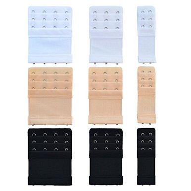 Bantoye 9pcs Bra Extender 2 Hooks/3 Hooks/4 Hooks Nylon Elastic Back ...