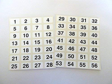 Minilabel White 16X10mm Consecutive- Sequential Number Sequence Labels ...