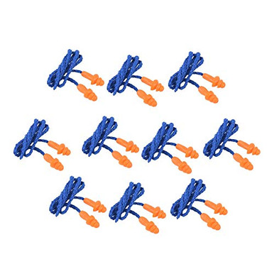 Etase 10 Pcs Safety Silicone Soft Ear Plugs - Hearing Muffs with Cord ...