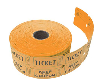 Tacticai 1000 Orange Raffle Tickets -8 Colors Available- for Events ...