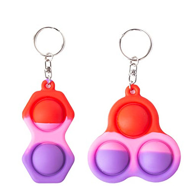 Simple Dimple Toy- Mini Push Pop Bubble Sensory Fidget Toy with Buckle ...