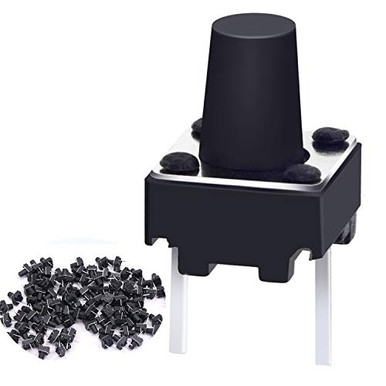 Taiss 100 Pcs 6x6x8mm 2 Pin Panel PCB Momentary Tactile Tact Push ...