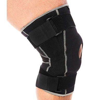 Exrebon Adjustable Open Patellar Knee Brace with Patella Gel Pads ...