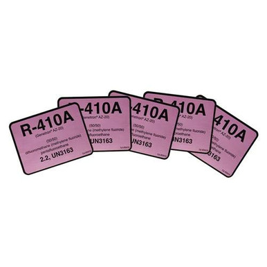 `-5- Pack- R-410A / R410A / Genetron AZ-20 Refrigerant Labels 04410 ...