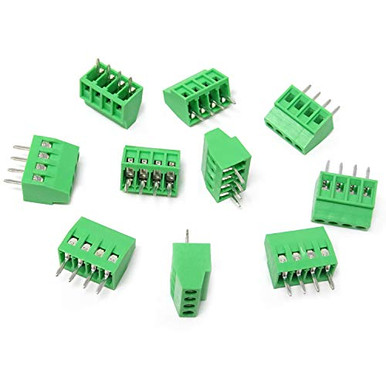 Honbay 10PCS AC 150V 6A 2.54mm Pitch 4 Pin PCB Mount Screw Terminal ...