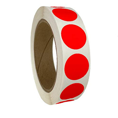 TheDotFactory. 1 Inch Red Round Labels Color-Code Circle Stickers. 1000 ...