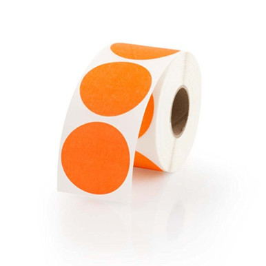 Orange Round Color Coding Inventory Labeling Dot Labels/Stickers - 1.5 ...