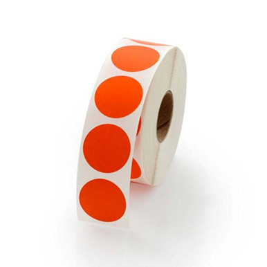 Orange Round Color Coding Inventory Labeling Dot Labels/Stickers - 1 ...