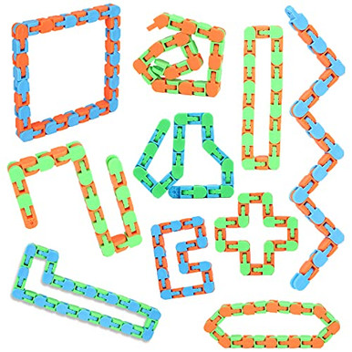 Moon Wood 10 Pcs Wacky Tracks Fidget Toy- Snap and Click Fidget Packs ...