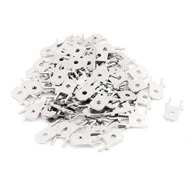 uxcell 100 Pcs 1/4inch Dia Male Insulated Crimp Spade PCB Male Terminal ...
