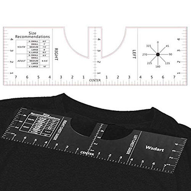 T-Shirt Alignment Ruler Tools- Vinyl Guide Sublimation Designs on T ...
