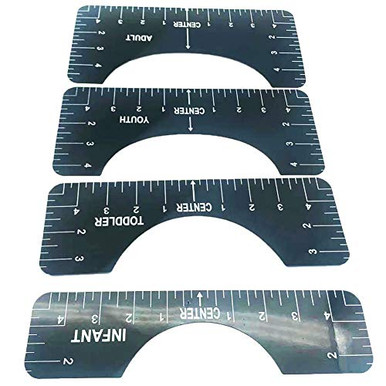 T-Shirt Guide Ruler Round Neck Calibration Tool- Center Design Rulers ...