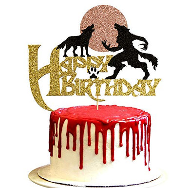 Klionjor Birthday cake topper The wolf and the werewolf roar at the ...