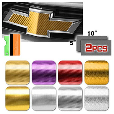 Mosaic Gold Chevy Emblem Chrome Pattern Vinyl Wrap Sticker Decal Film ...
