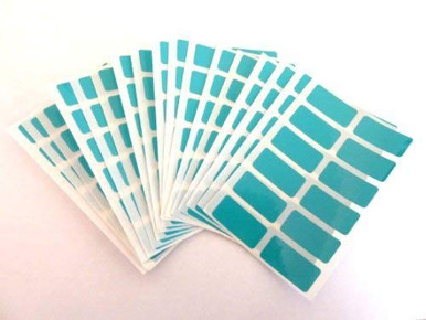 Minilabel 200 Labels- 25X12mm Rectangle- Colour Code Stickers Turquoise ...