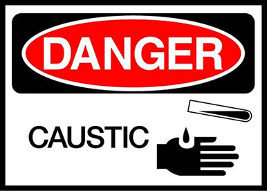Caustic Danger OSHA/ANSI Label Vinyl Decal Sticker Kit OSHA Safety ...