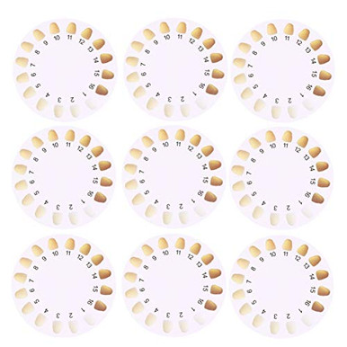 Milisten 20pcs Teeth Color Comparing Charts Round Shape Teeth Bleaching ...