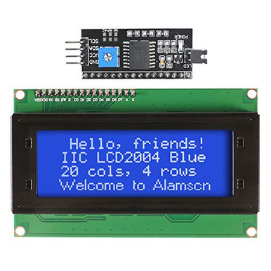 ALAMSCN IIC I2C TWI Serial 2004 20x4 Character LCD Module Shield ...