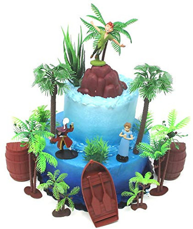 PETER PAN Themed Birthday Cake Topper Set Featuring Peter Pan and ...