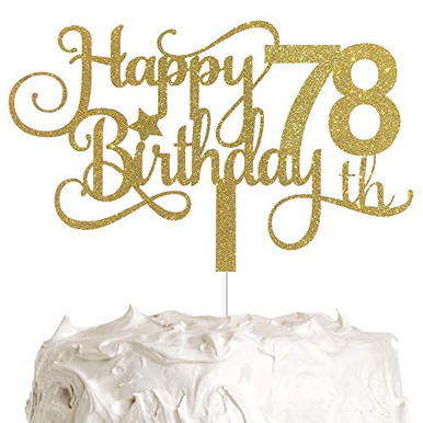 ALPHA K GG 78th Birthday Cake Topper- Happy 78th Birthday Cake Topper ...