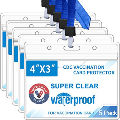 CDC Vaccine Card Holder- 4x3 Vaccine Card Protector -5 Pack-- CDC ...
