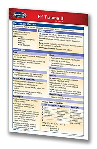 ER Trauma II Guide - Emergency Medicine Pocket Chart - Medical Quick ...