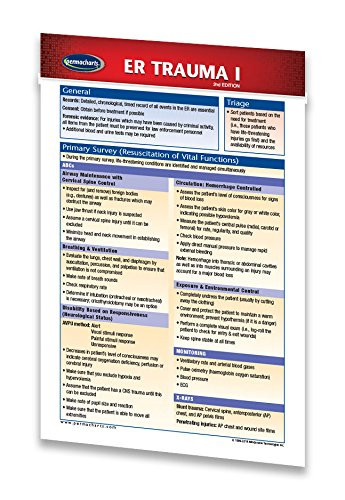 ER Trauma I Guide - Emergency Medicine Pocket Chart - Medical Quick ...